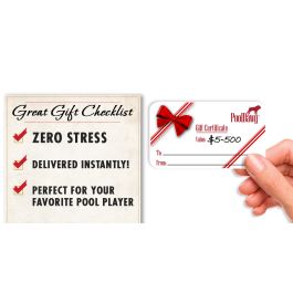 PoolDawg Gift Card - Gift Certificate for pool cues and billiard ...