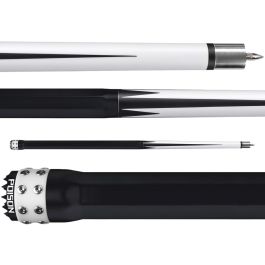 Pearl White painted Maple with Matte Black Points | Poison Pool Cues ...