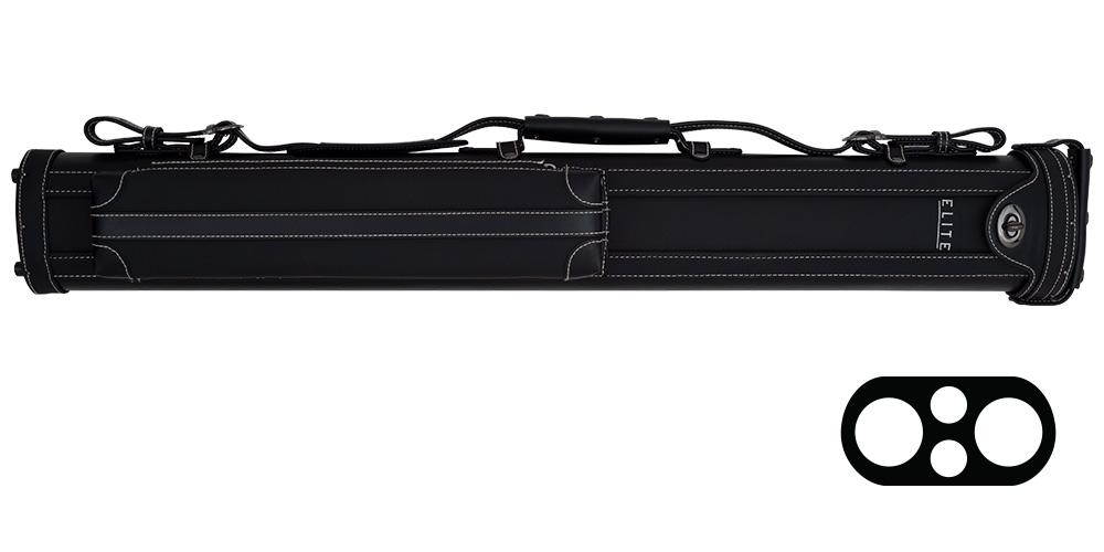 Elite 2x2 Vintage Cue Case Black