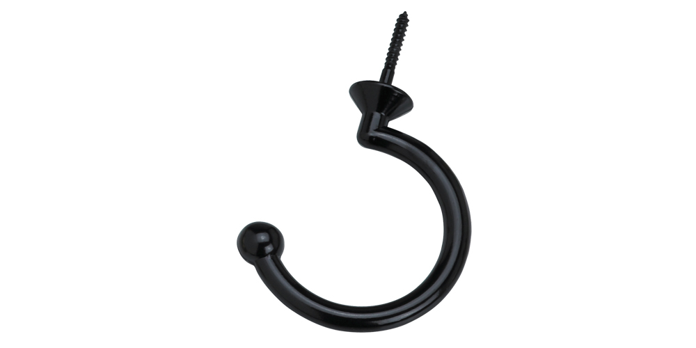 Black Facemount Hook