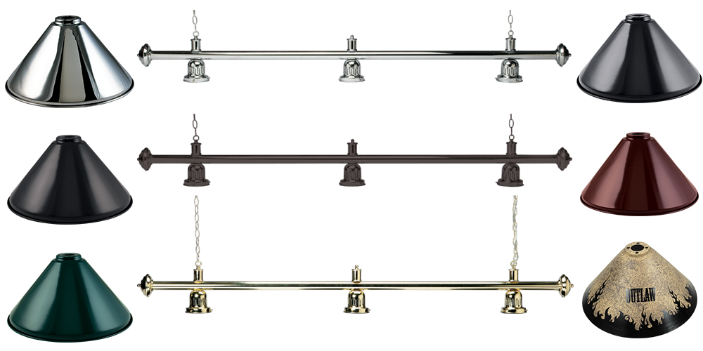 Economy 3-Shade Pool Table Light