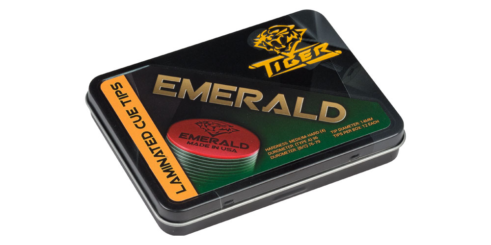 Tiger Emerald Pool Cue Tips (Box of 12)